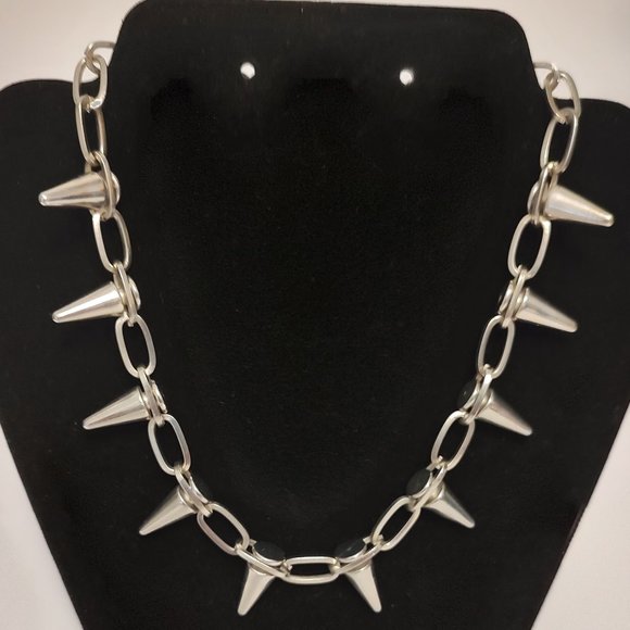 Jewelry | Silver Spike Necklace 8 Inches Long Has 1 Spikes On Silver ...